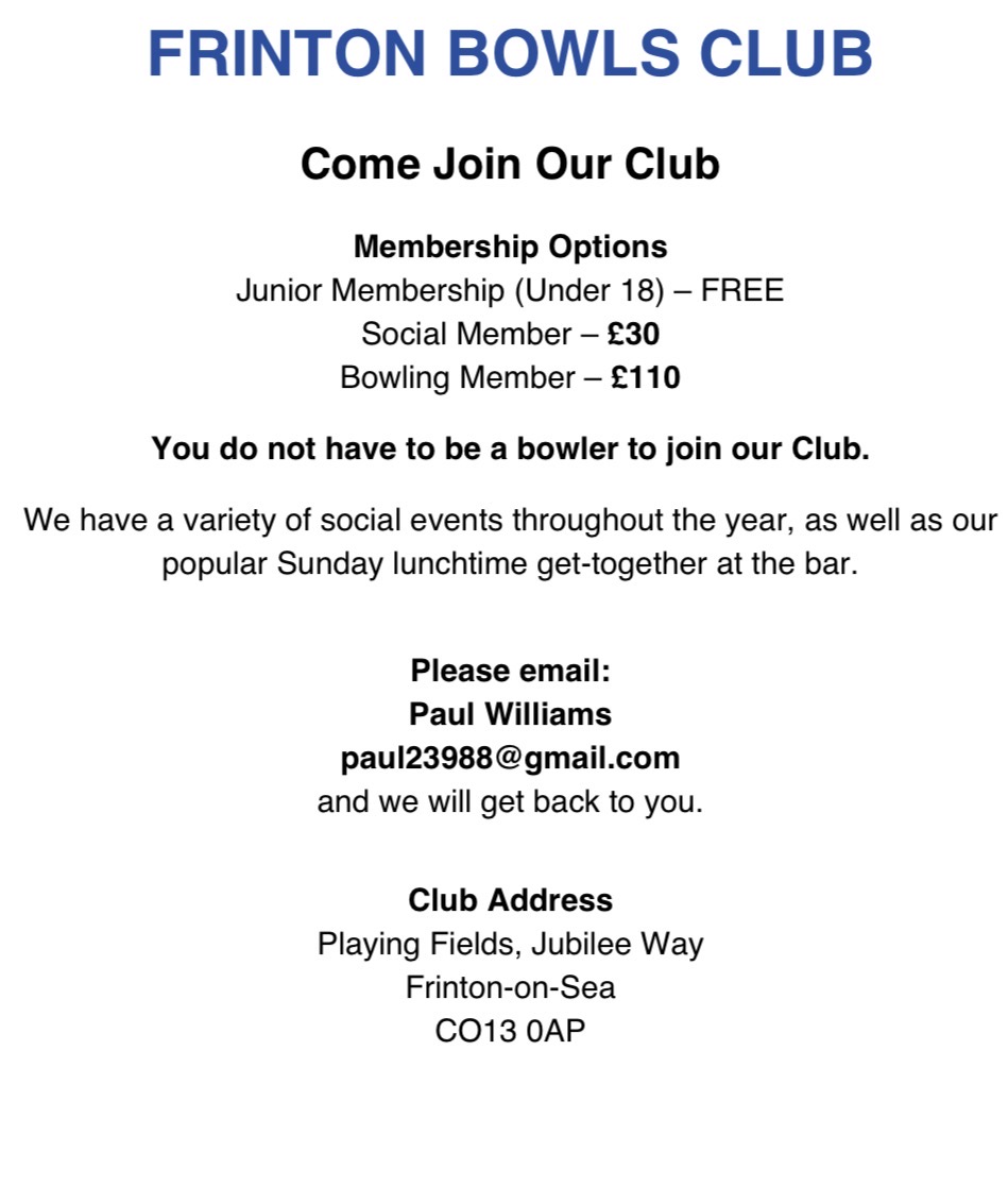 Home - Frinton Bowls Club
